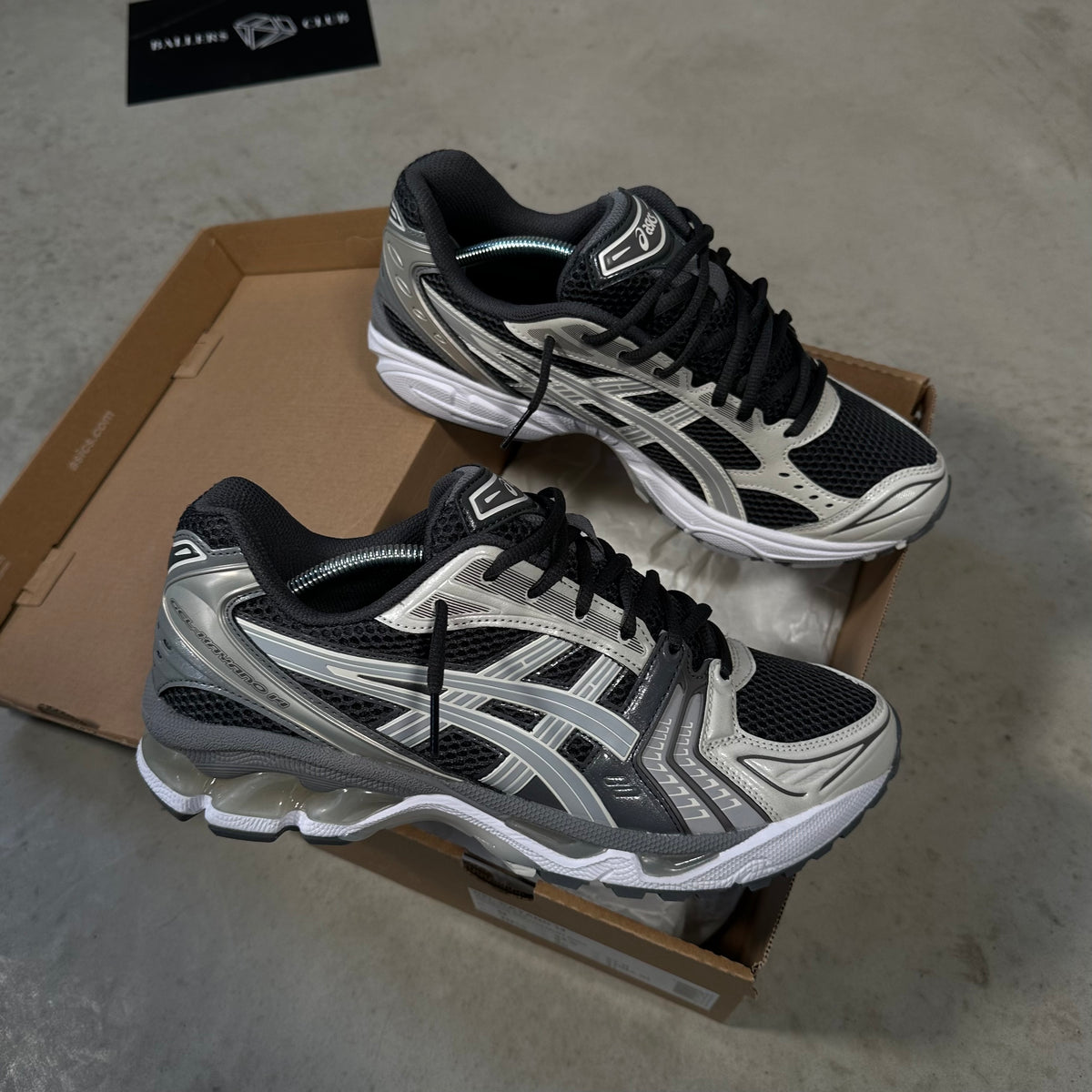 Asics Kayano 14's Obsidian Cement Grey – THE BALLER$ CLUB